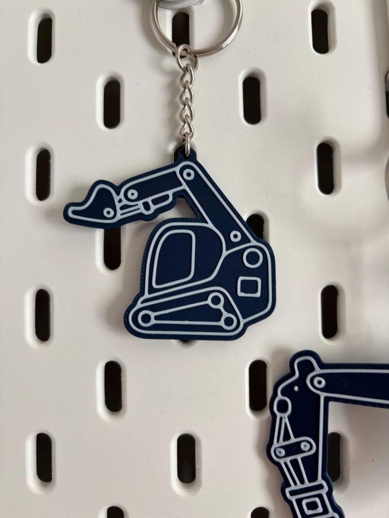 Mini Construction Truck Keychain – 3D Printed Toy Vehicle Gift – Cement ...