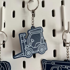Construction Vehicles Keychain - Etsy