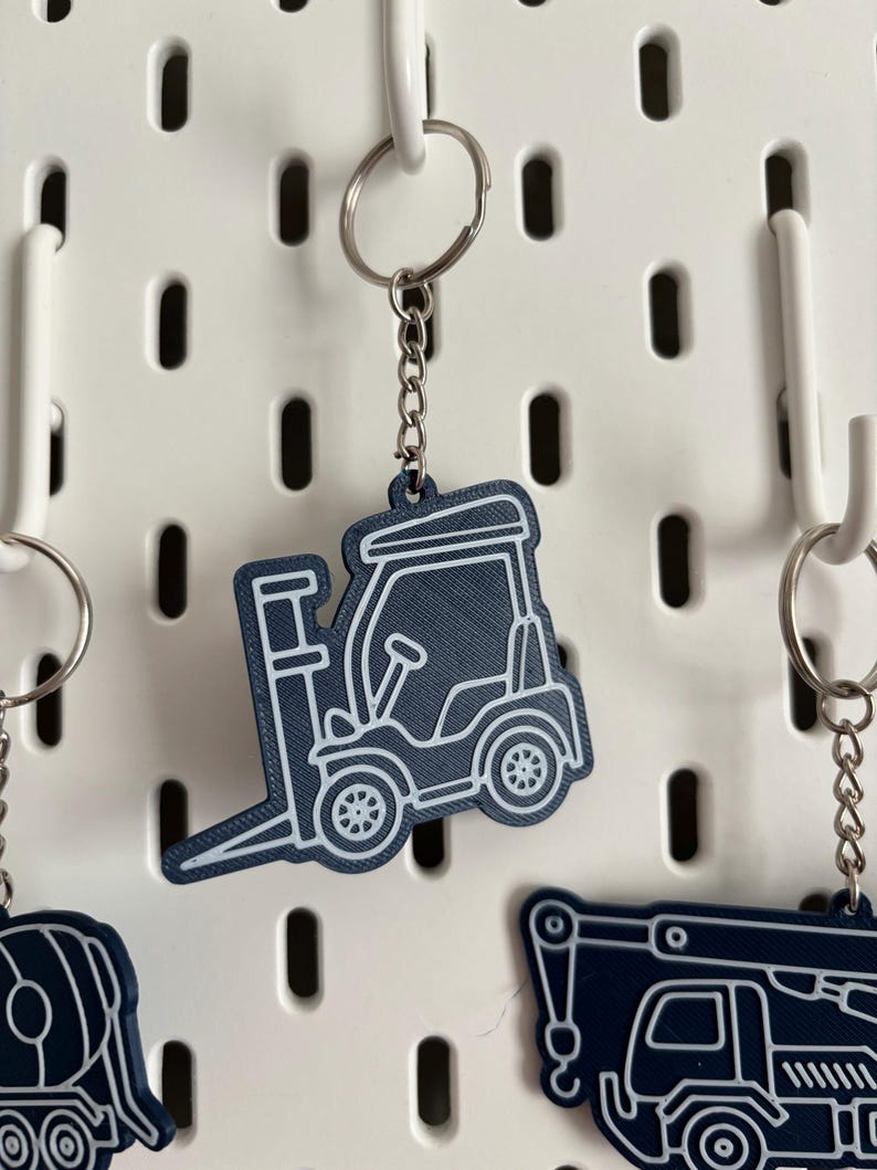 Construction Vehicles Keychain - Etsy