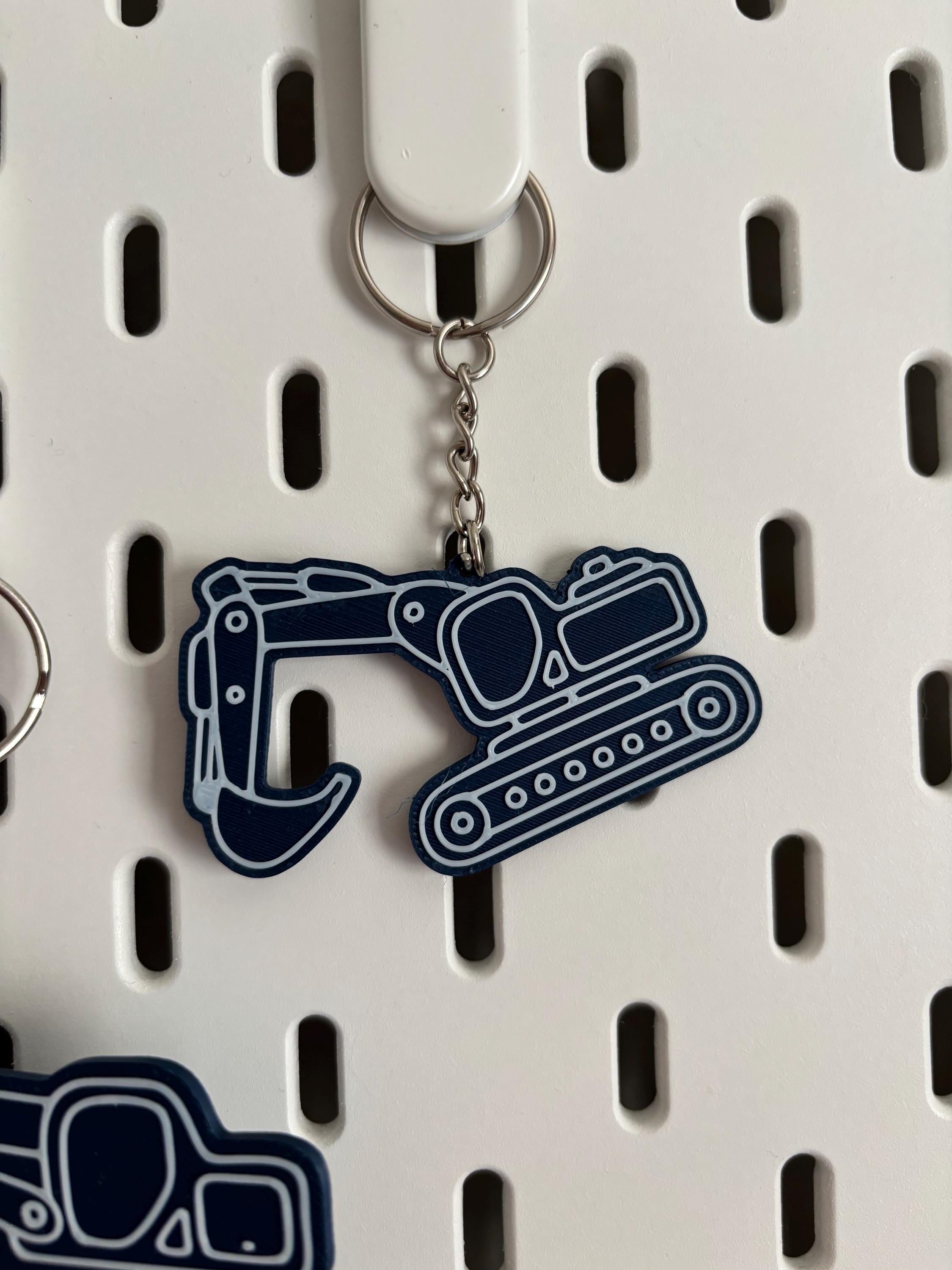 Mini Construction Truck Keychain – 3D Printed Toy Vehicle Gift – Cement ...