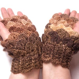 PATTERN Dragon Scale Fingerless Gloves Crocodile Gloves - Etsy