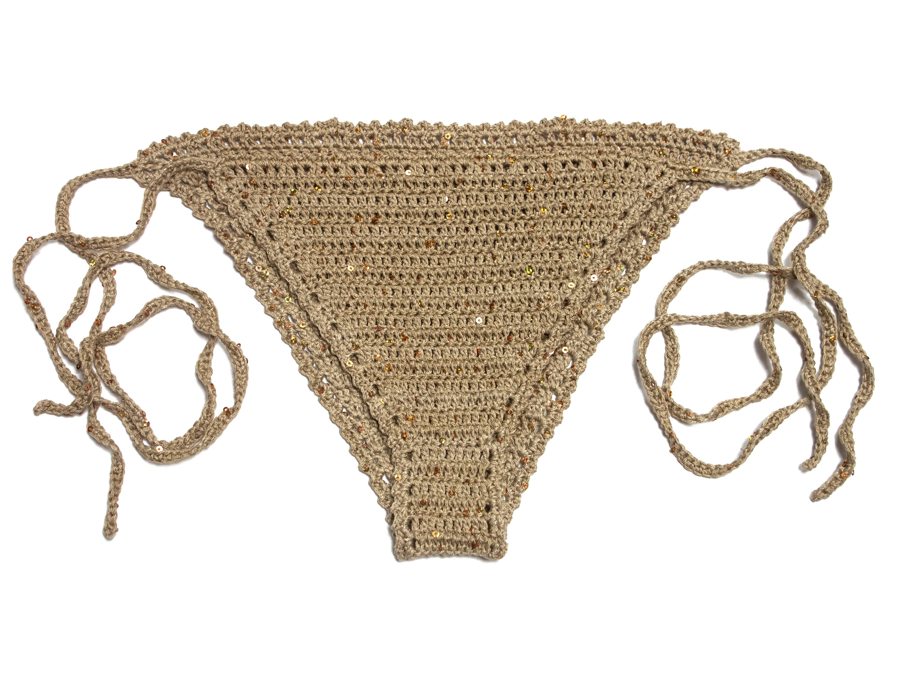 Crochet Bikini Bottom, Brilliant Sequins Bikini, Stylish Women Bikini ...