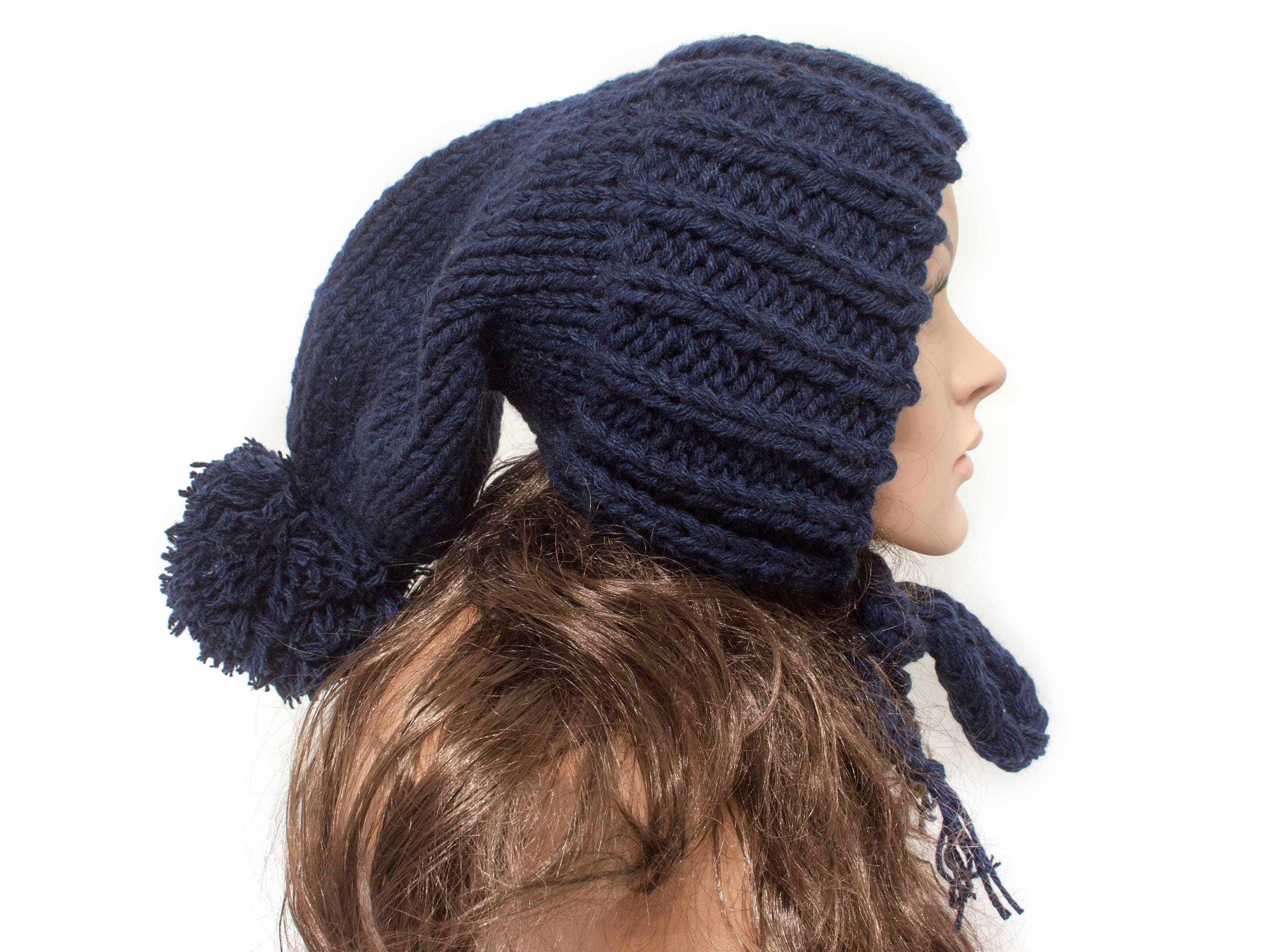 Instant Download Knitting Pattern Sock Hat Slouchy Earflap | Etsy