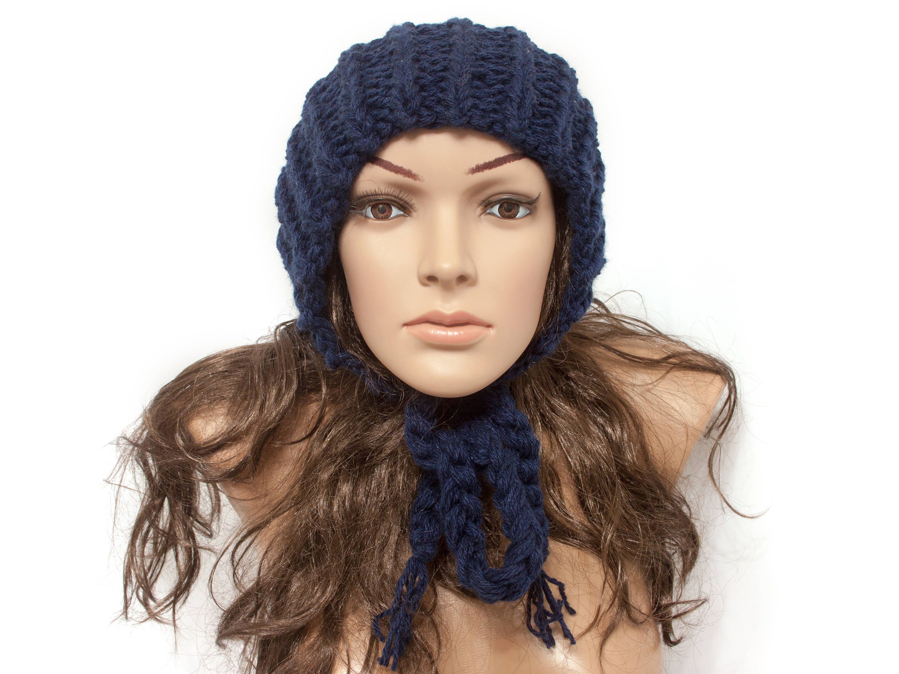 Instant Download Knitting Pattern Sock Hat Slouchy Earflap | Etsy