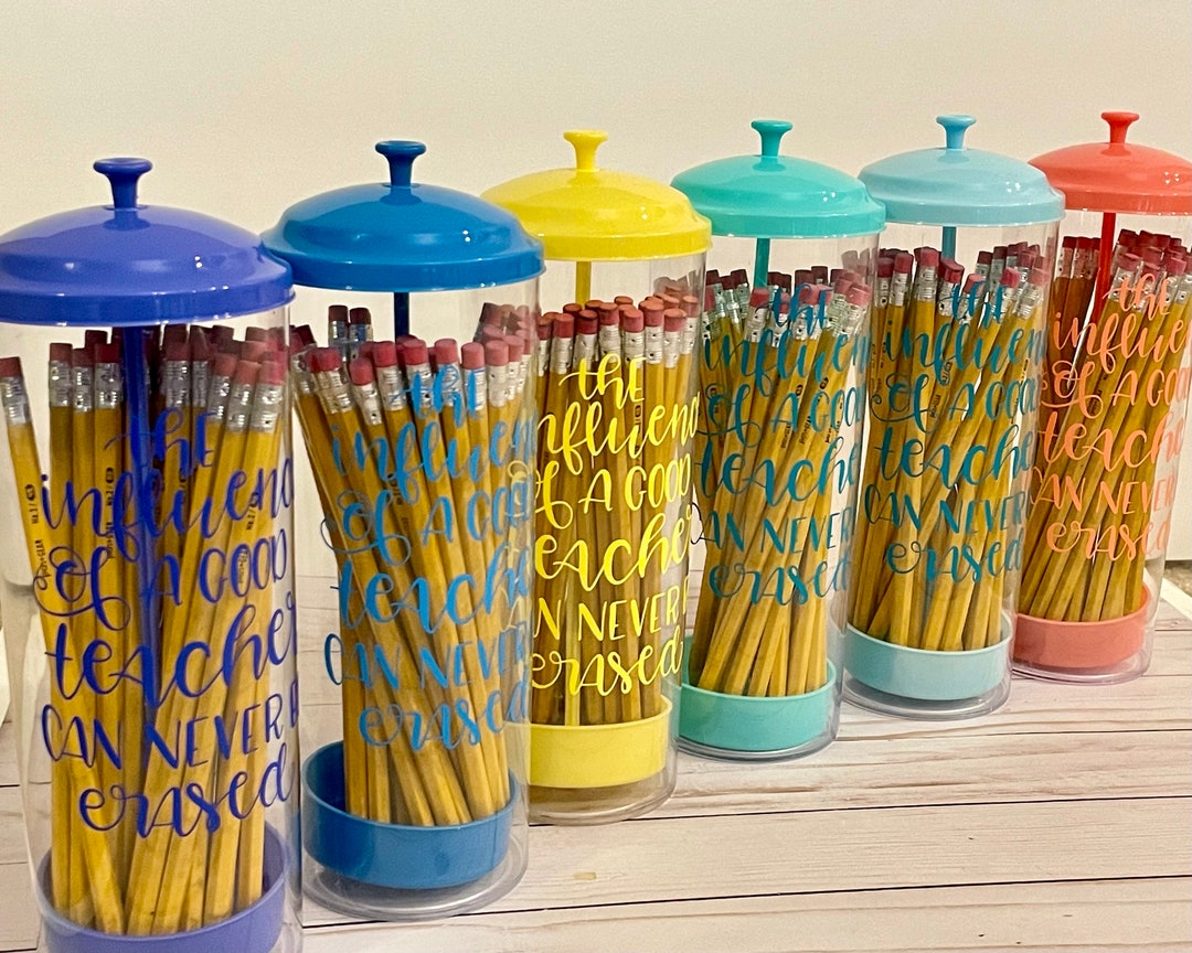 Pencil Holder for Teachers, Pencil Dispenser, Refillable Teacher Class ...