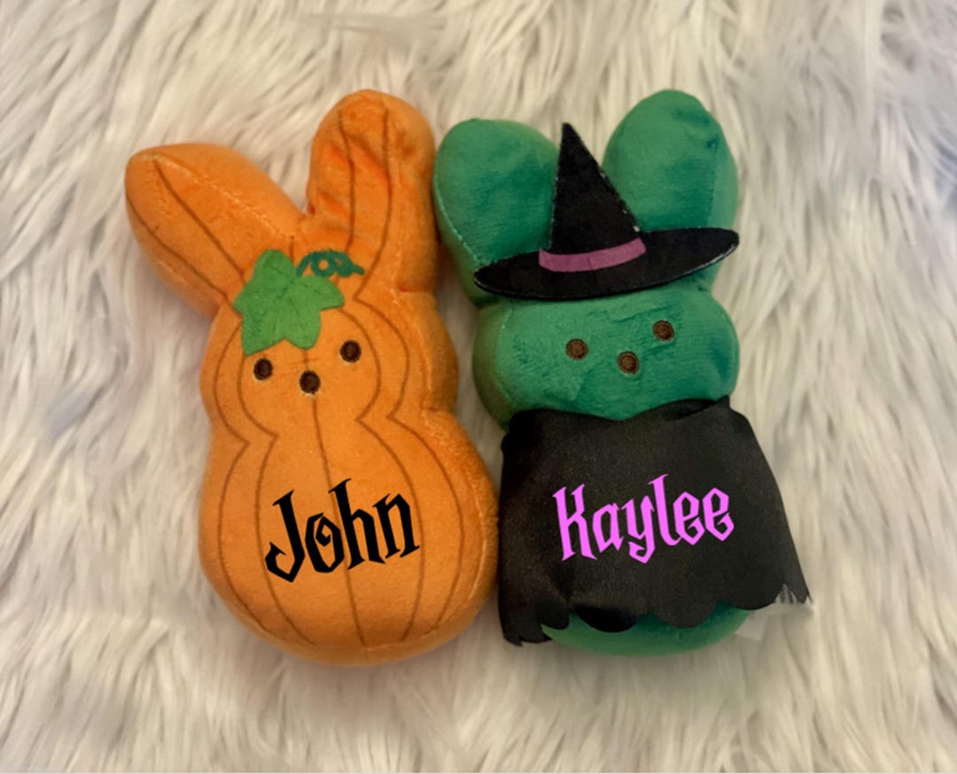 Halloween Personalized Peeps, Witch Bunny, Spooky Bunny, Halloween ...