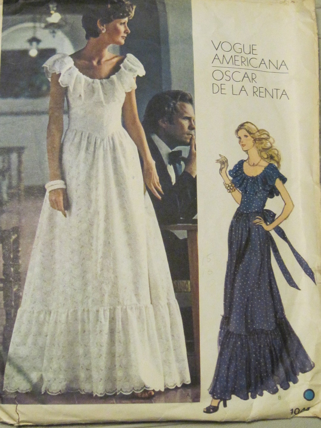 Vintage Vogue 1043 taille 10 motif design Oscar de la Renta - Etsy France