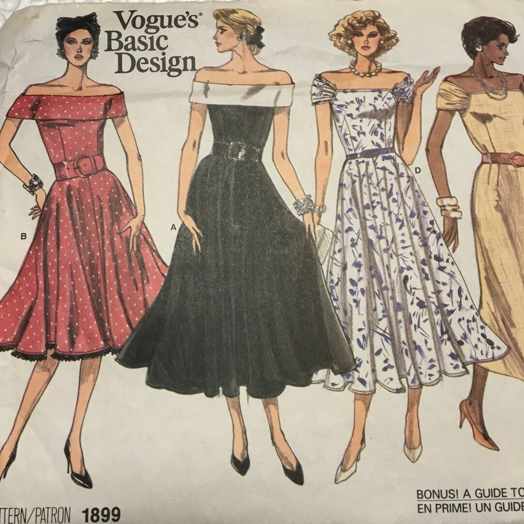 Vogue Basic Design 1899 Dress Pattern, Sizes 6-8-10, - Etsy