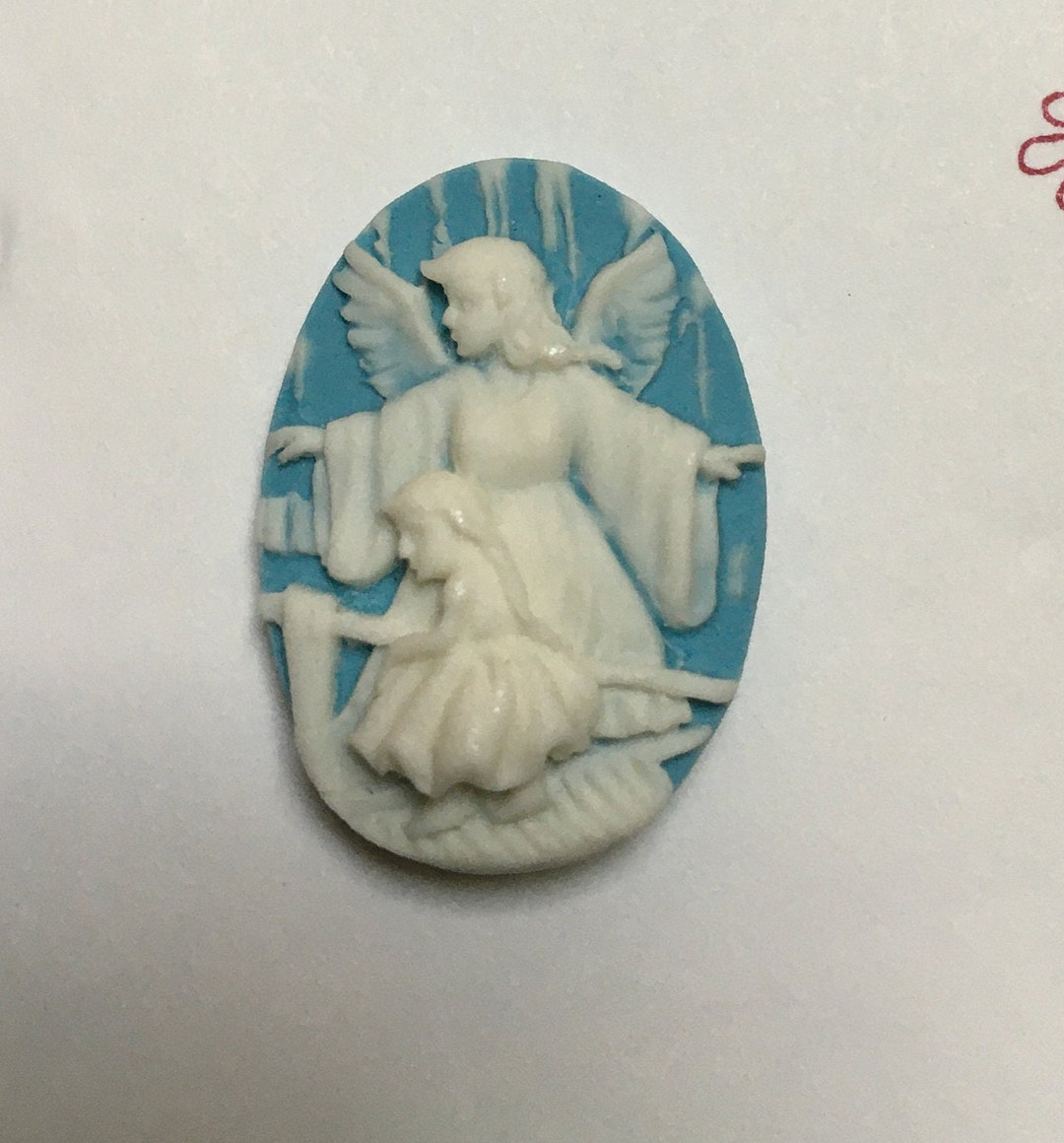 Set of Six Blue Cameo Angel Buttons - Etsy