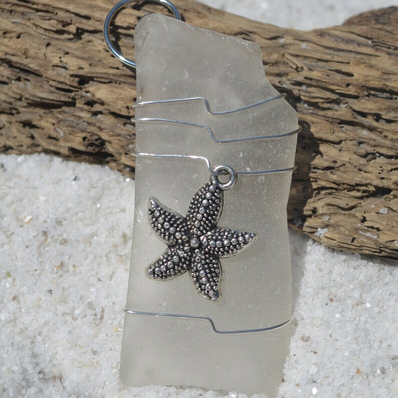 Custom Surf Tumbled Sea Glass Ornament With a Silver Starfish - Etsy
