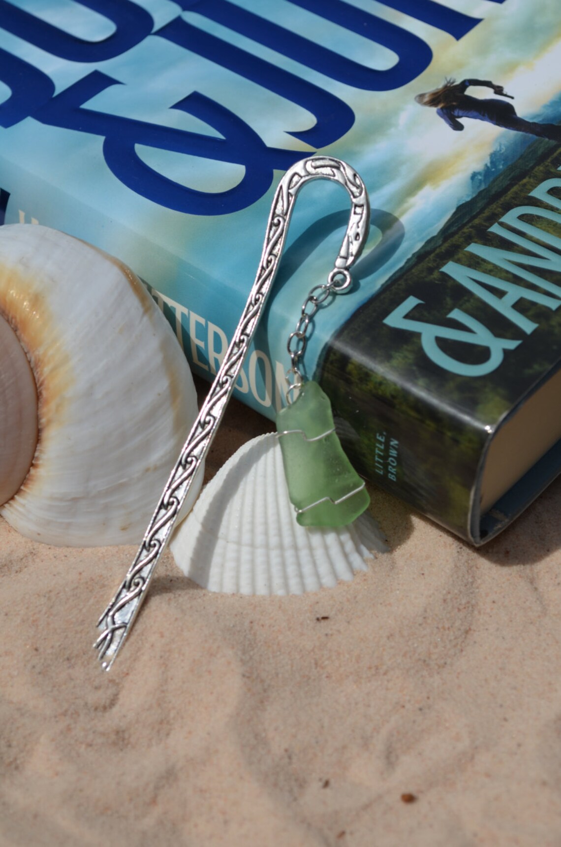 Handwrapped Pale Green Sea Glass Bookmark - Etsy