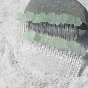 Genuine Sea Foam Sea Glass Hair Combs set of 2 - Etsy