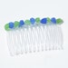 Genuine Cobalt Blue and Kelly Green Sea Glass Hair Comb - Etsy