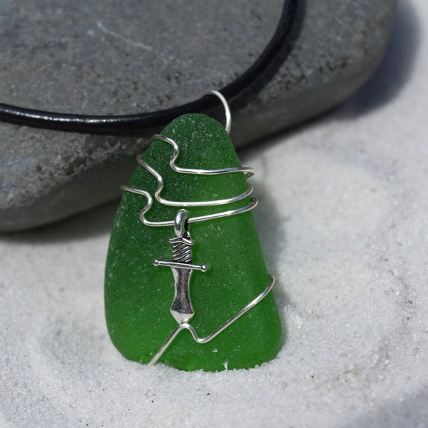 Glass Dagger Necklace - Etsy