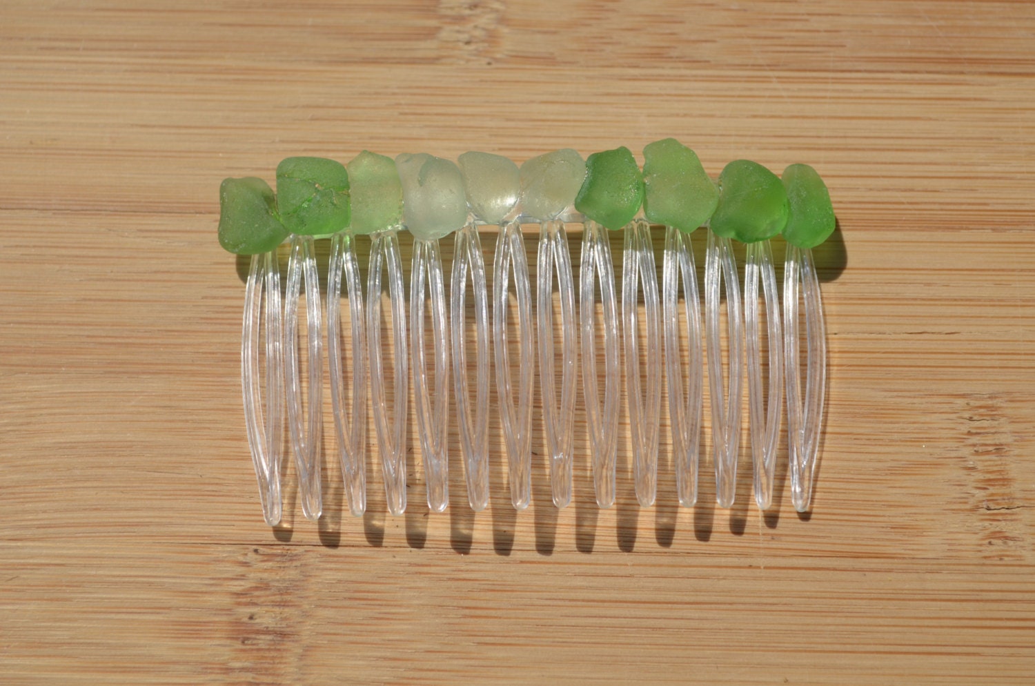 Gorgeous Shades of Genuine Green and Aqua Hair Comb - Etsy