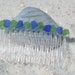 Genuine Cobalt Blue and Kelly Green Sea Glass Hair Comb - Etsy