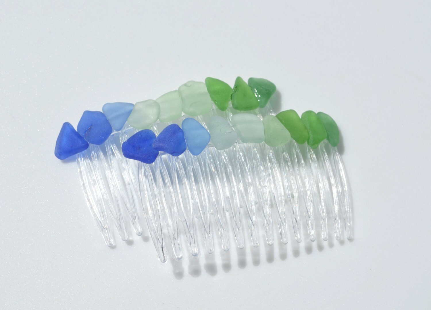 Genuine Sea Glass Hair Combs in a Rainbow of Colors (set of 2) - Etsy