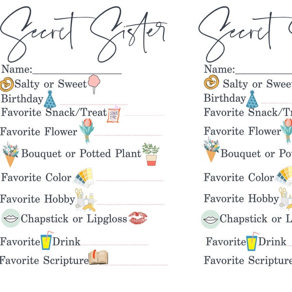 Secret Sister - Etsy