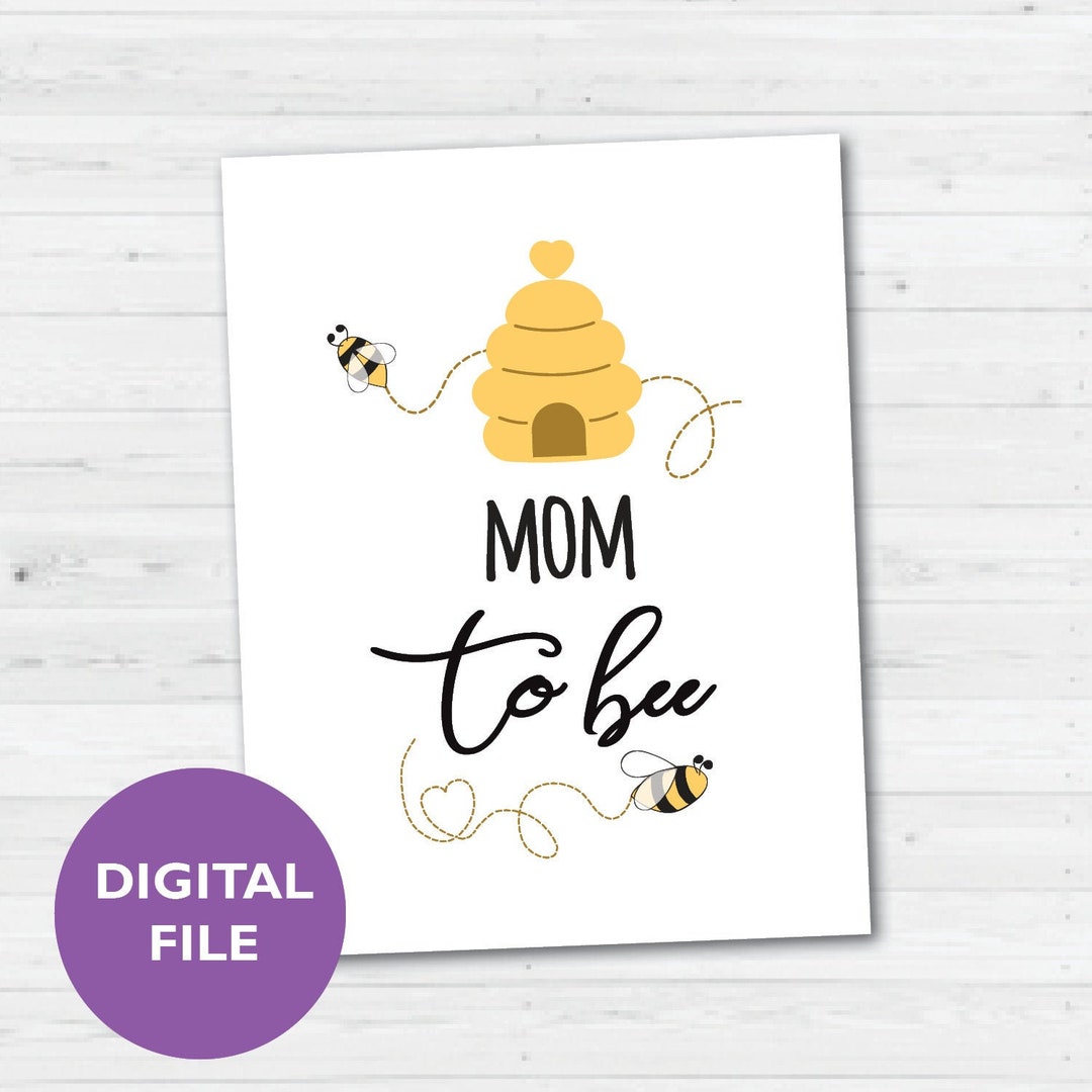 PRINTABLE Mom to Bee Card, Blank Inside - Etsy