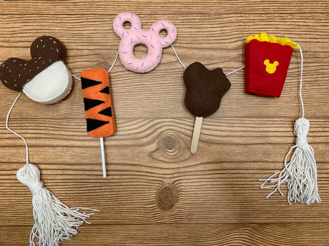 Cute Fake Food Felt Garland, Felt Food Wall Hanging, Felt Ice Cream ...