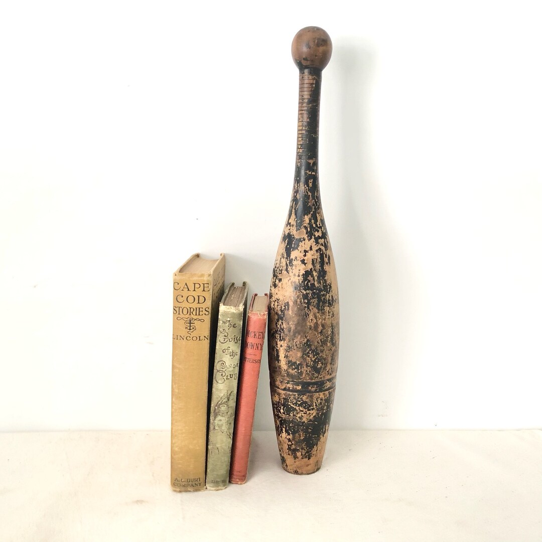 Vintage Exercise Club Wood Weight 1 LB Wooden Pin Shape Exercise Club ...
