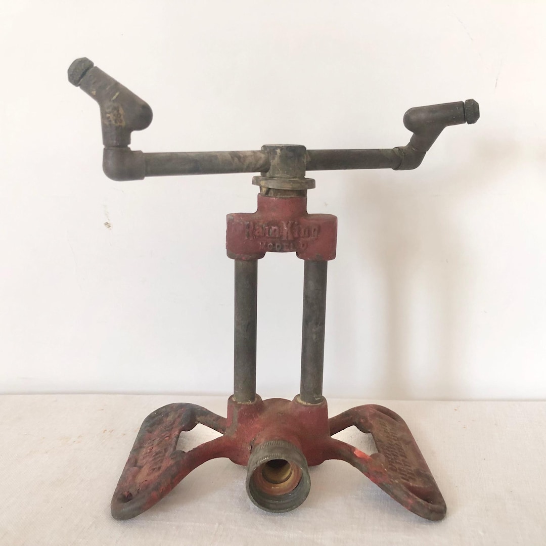 Vintage Rain King Model D Garden Sprinkler - Working Cast Iron Lawn ...