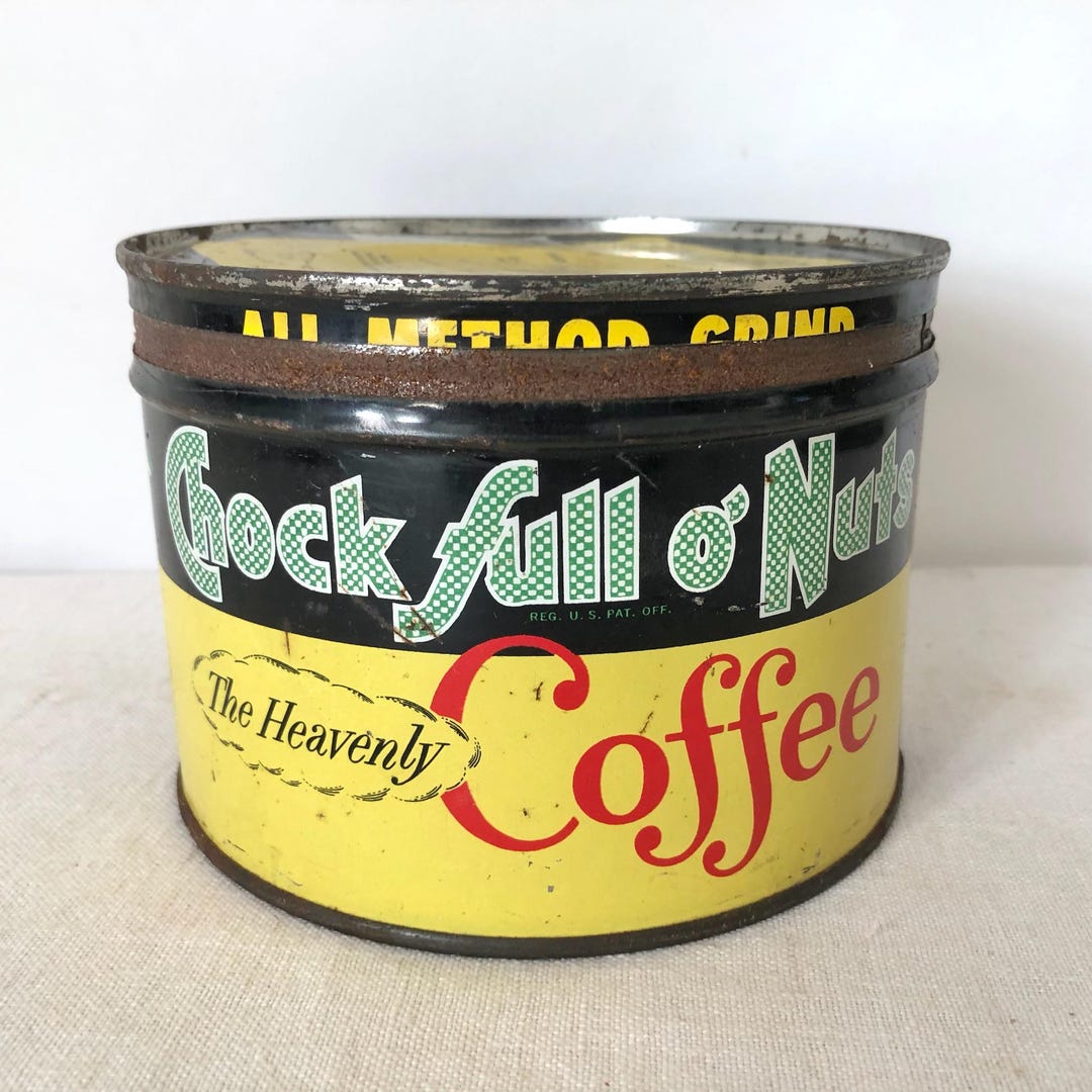 Vintage Chock Full O Nuts Coffee Can Tin Coffee Tin Coffee Collectible ...