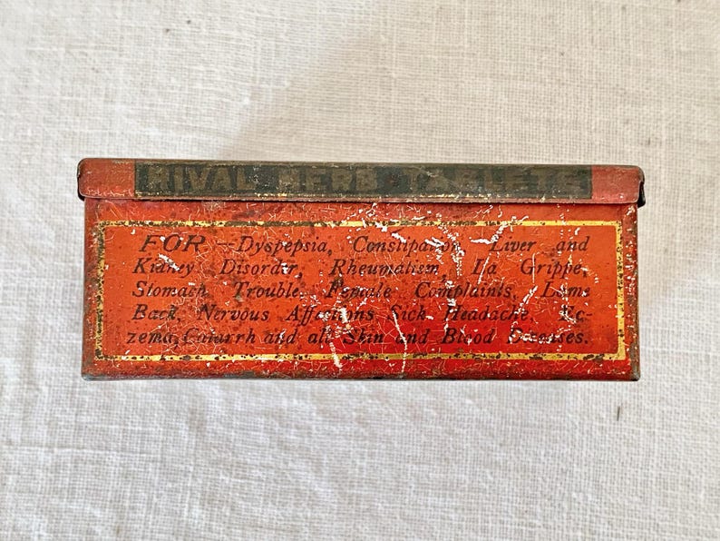 Antique Medicine Tin Rival Herb Tablets - Laxative Tin Collectible - Etsy