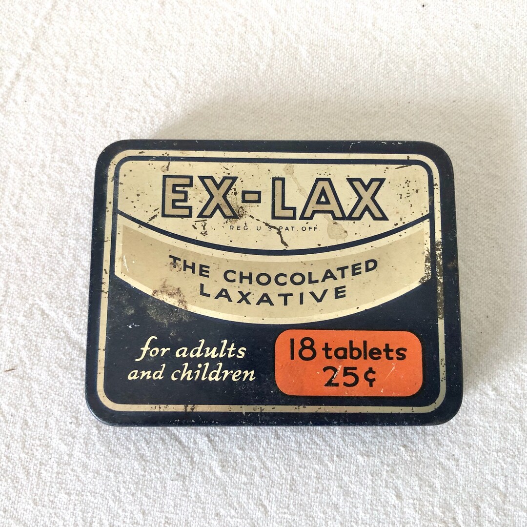 Vintage Ex-lax the Chocolate Laxative Tin - Bathroom Decor Tin ...