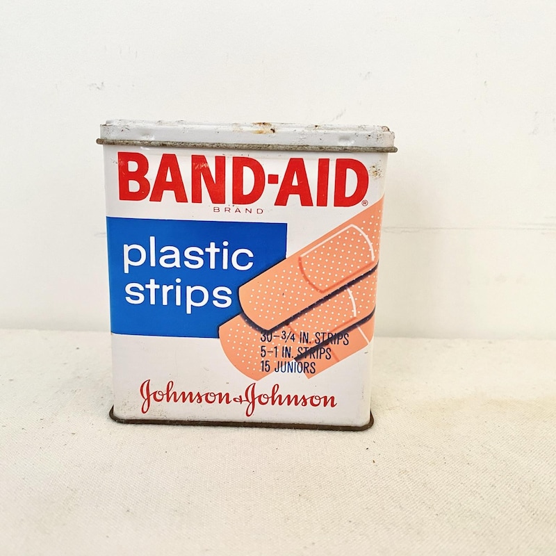 Vintage Metal Bandaid Box - Etsy