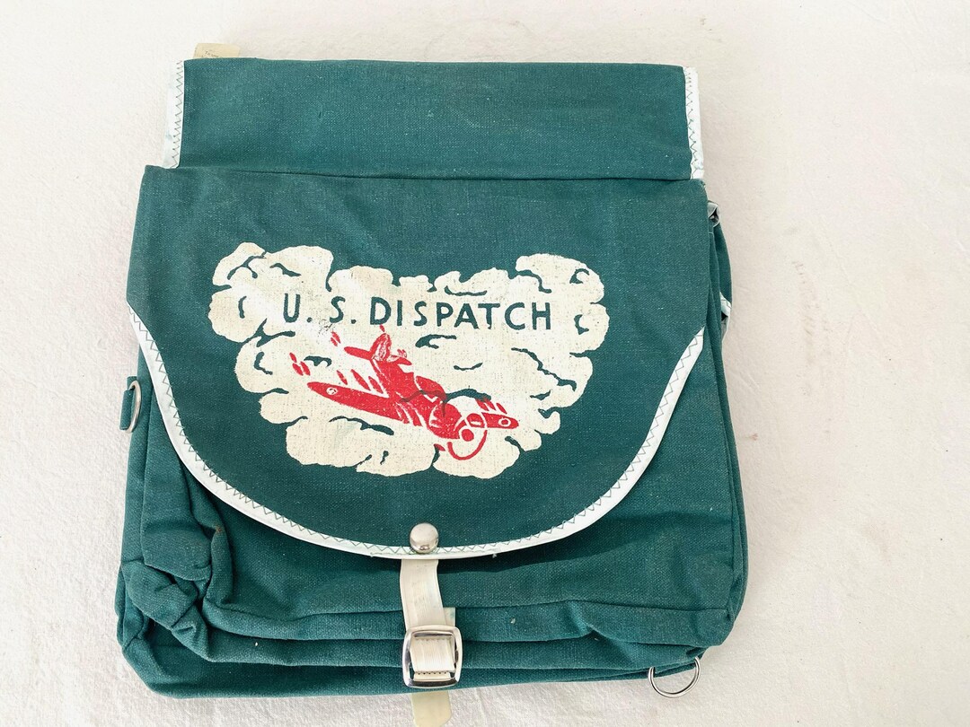 Vintage 1950s Era US Dispatch Bicycle Saddle Bag - Bike Waxed Canvas ...