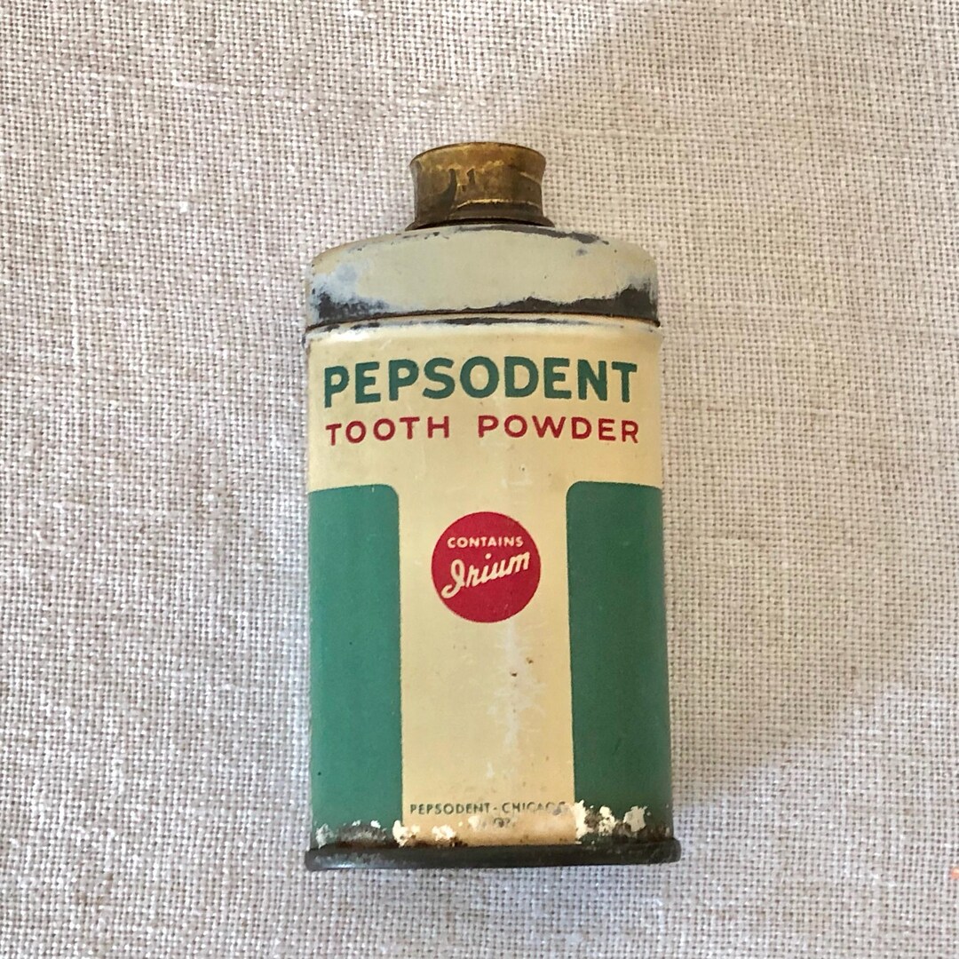 Vintage Pepsodent Tooth Powder Tin - Dentist Display - Bathroom Decor ...
