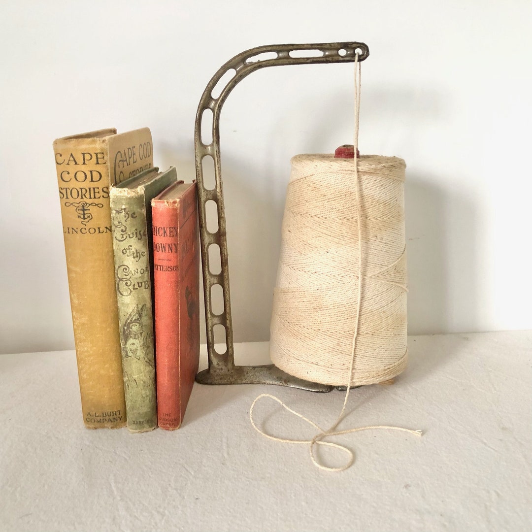 Vintage String Twine Holder - Antique Cast Iron String Dispenser With ...