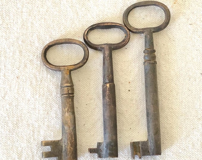 Antique Brass Skeleton Key - Vintage Key Lot of 3 - Repurpose Key ...