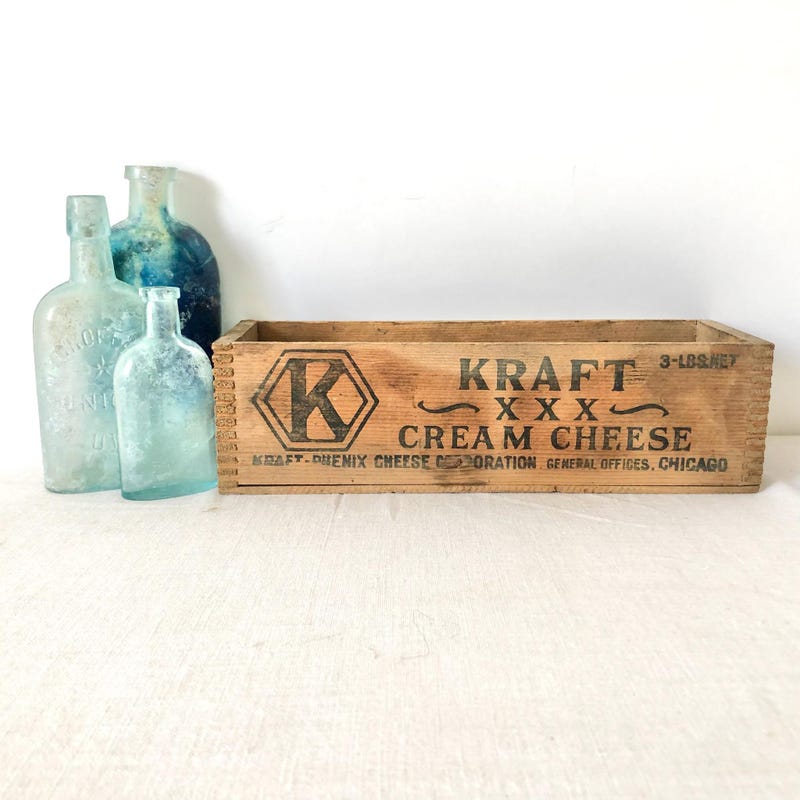 Vintage Cream Cheese Box - Etsy