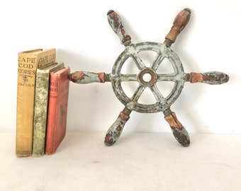 Vintage Wilcox Crittendon Ship Wheel Small Nautical Speed Boat Steering ...