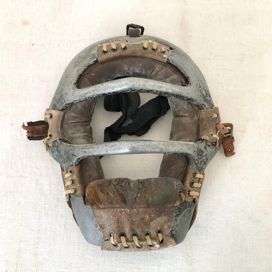 Vintage Baseball Catcher Umpire Face Mask - Metal Baseball Catcher ...