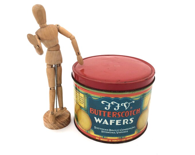 FFV Butterscotch Wafers Tin - Vintage Cookie Tin - Southern Biscuit ...