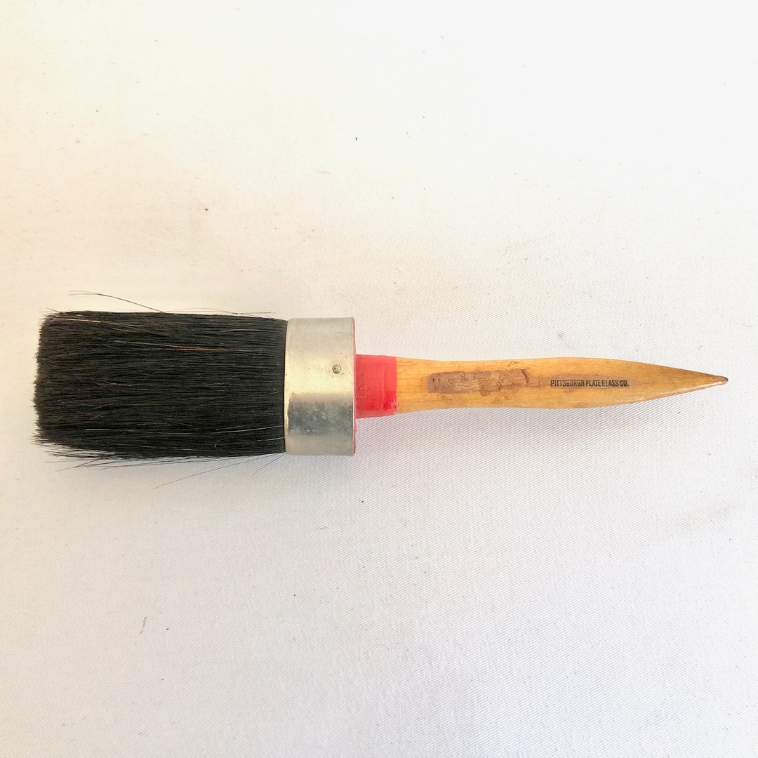 Vintage Pittsburgh Plate Glass Co Wood Handle Paint Brush Prop Brush ...