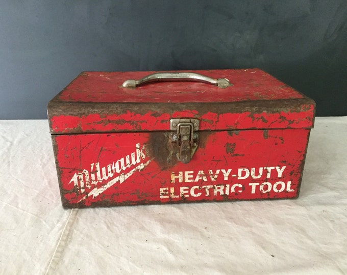 Red Metal Tool Chest/box Vintage Storage Milwaukee Heavy Duty - Etsy