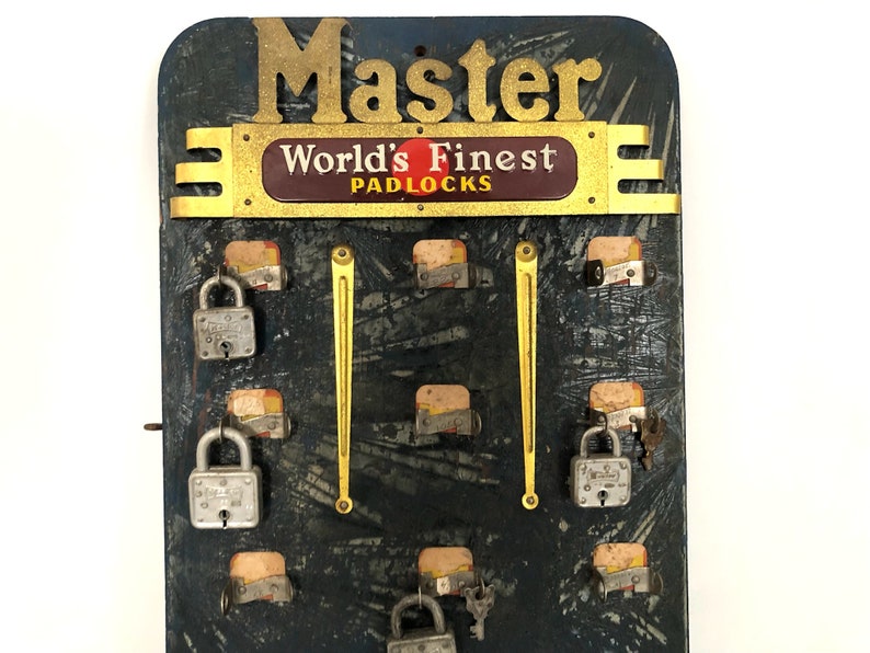Vintage Master Lock Padlock Display Rack Vintage Lock Store - Etsy