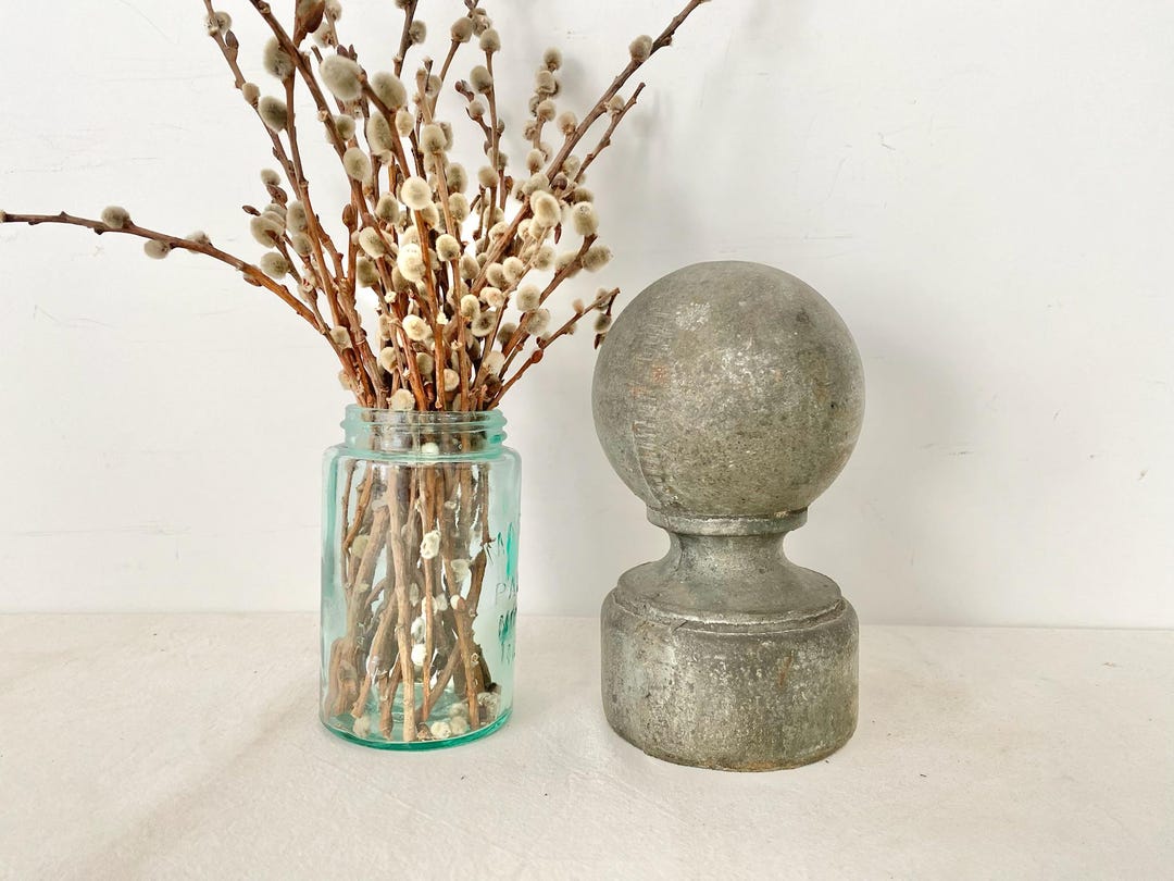 Vintage Architectural Cast Metal Post Topper - Salvage Finial Heavy ...