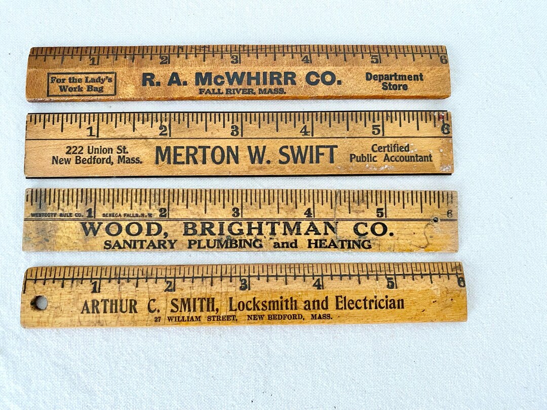 Vintage Advertising 6 Inch Ruler Lot of 4 Ruler - Collectible Ruler - Etsy
