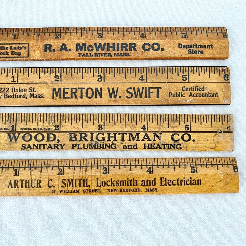 Vintage Wooden Ruler - Etsy