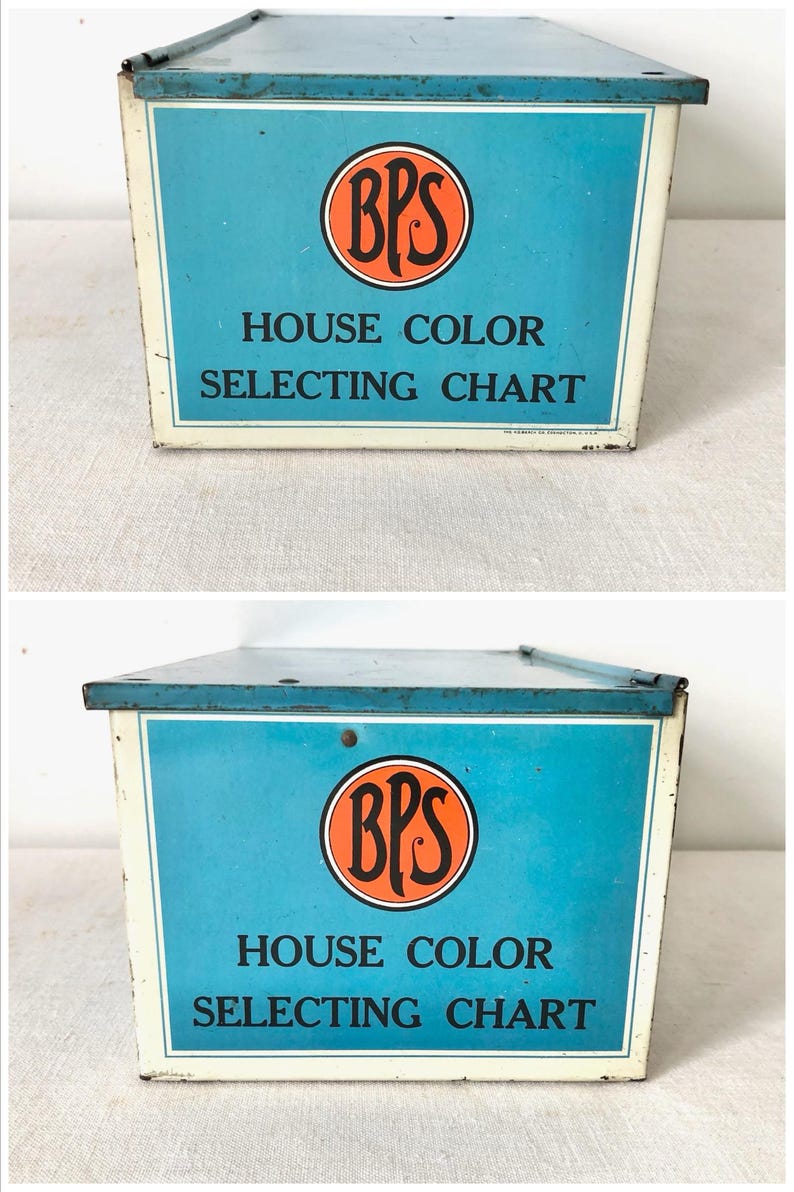 Vintage BPS Metal House Color Chart Box the Patterson Sargent Co Paint ...
