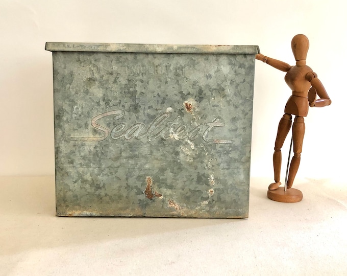 Milk Box - Vintage Sealtest Galvanized Metal Milk Box - Dairy Cooler ...