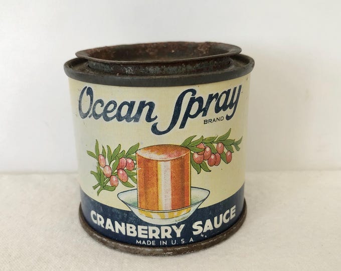 Vintage Ocean Spray Brand Cranberry Sauce Tin Bank - Litho Tin Bank ...