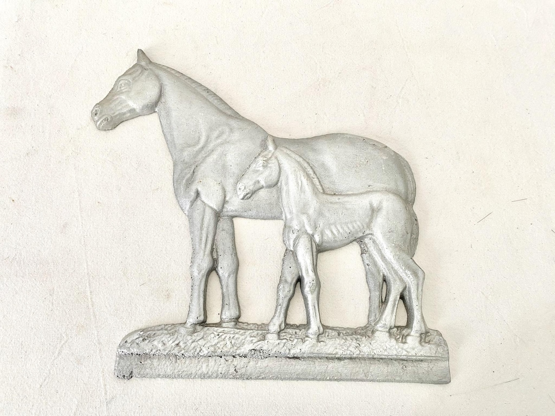 Vintage Aluminum Horse & Pony Mailbox Topper – Equestrian Decor - Etsy