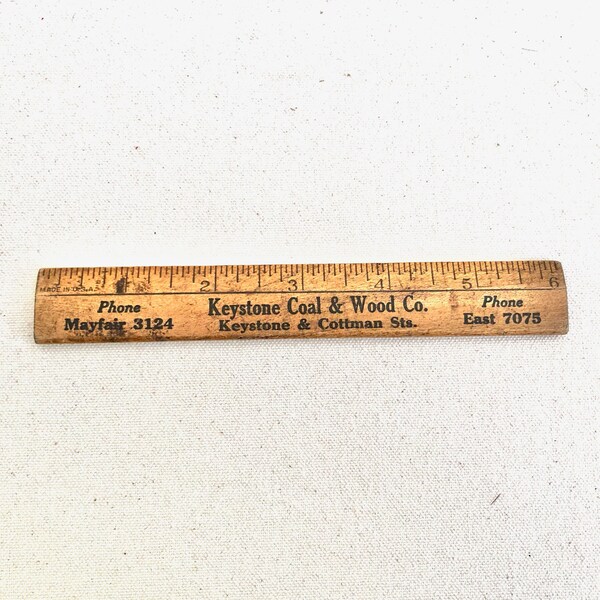 Vintage Wooden Ruler - Etsy