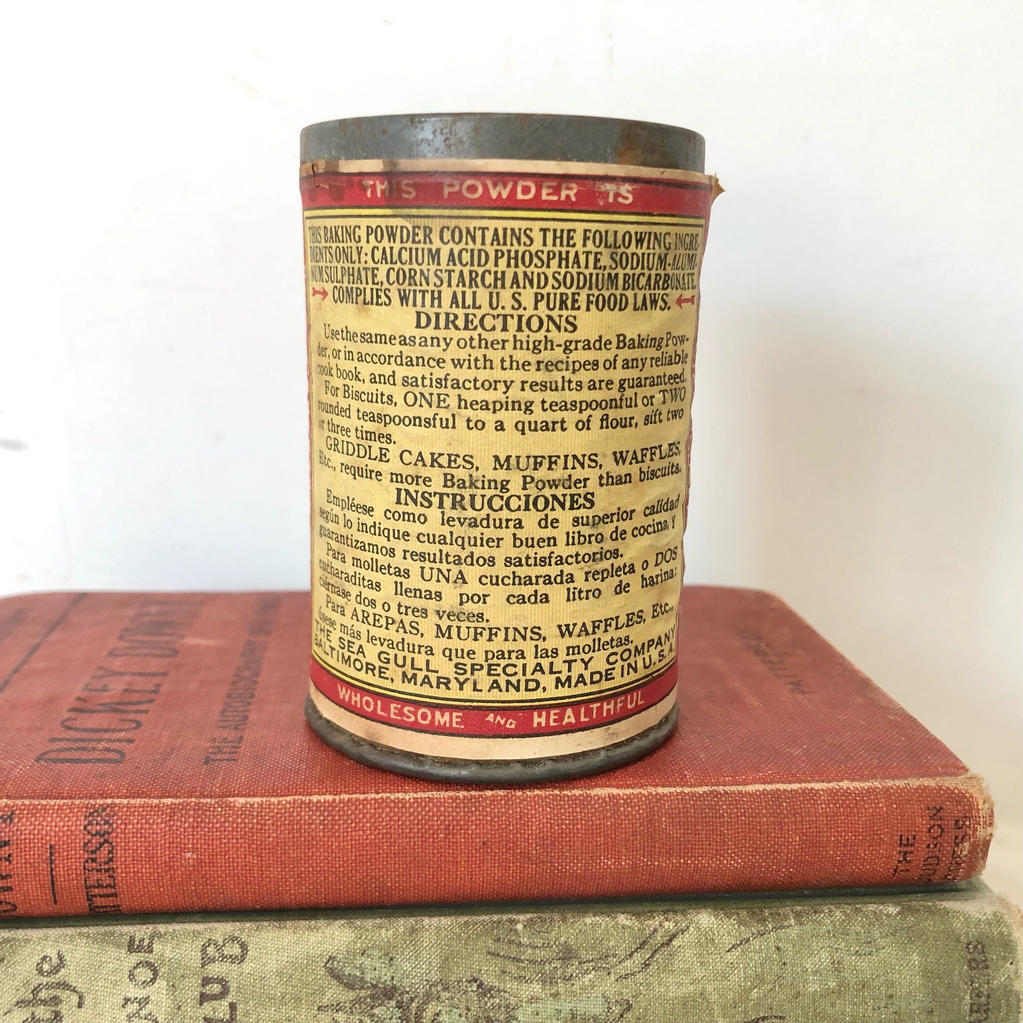 Vintage Sea Gull Baking Powder Container: Rare Collectible Can - Etsy